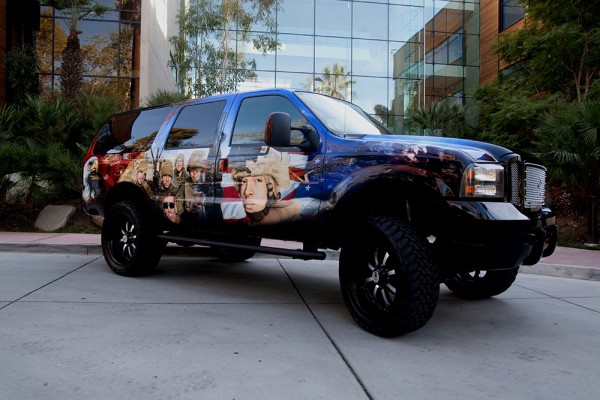 Custom Military Tribute Wrapped Lifted Ford Excursion - Off Road Wheels