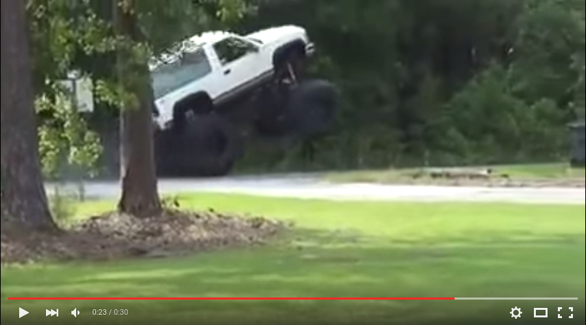 Lifted Chevy Monster Truck Crazy EPIC WHEELIE! - Off Road Wheels
